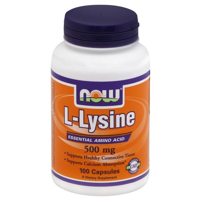 Now L-Lysine, 500 mg, Capsules (100 each) - Instacart