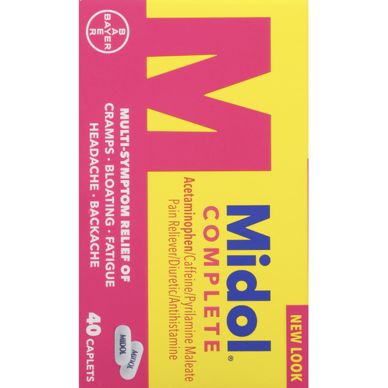 Midol Complete Menstrual Period Symptoms Relief Caplets (40 each ...