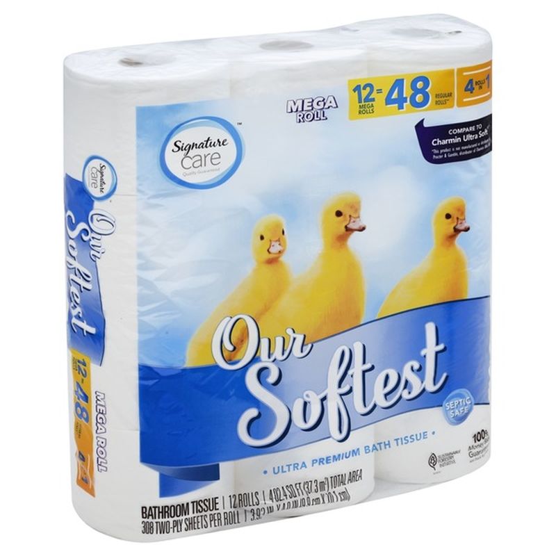 Signature Home Mega 12 Up Soft Bath Tissue (each) - Instacart
