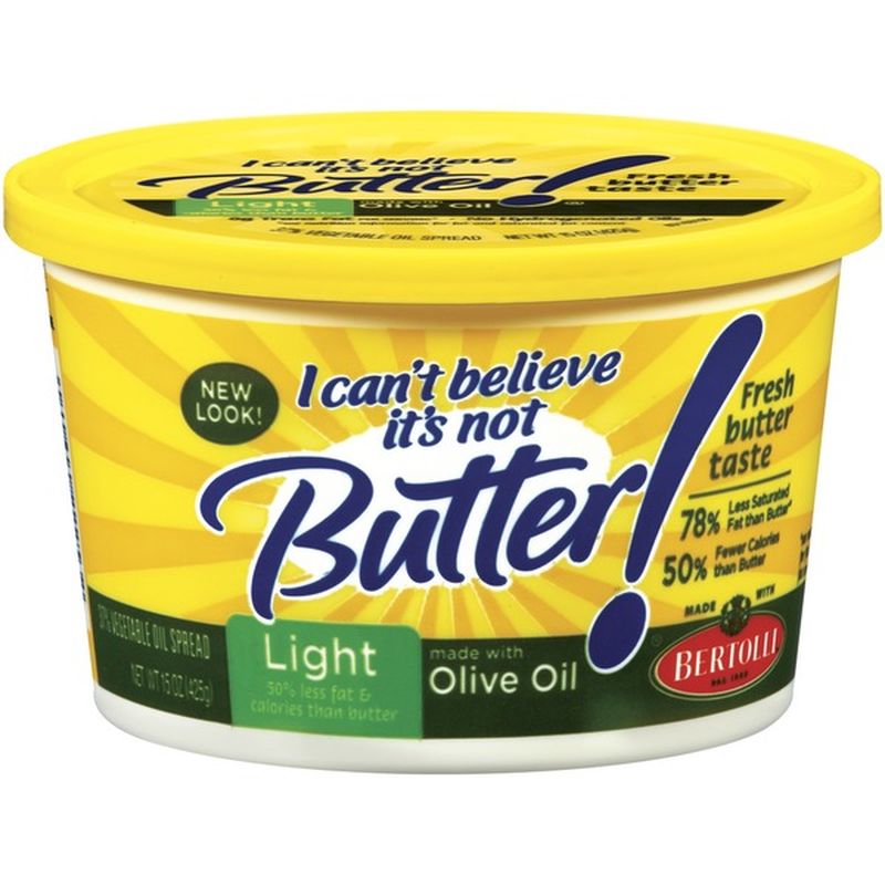 I Can't Believe It's Not Butter Light W/Olive Oil Spread (15 oz ...