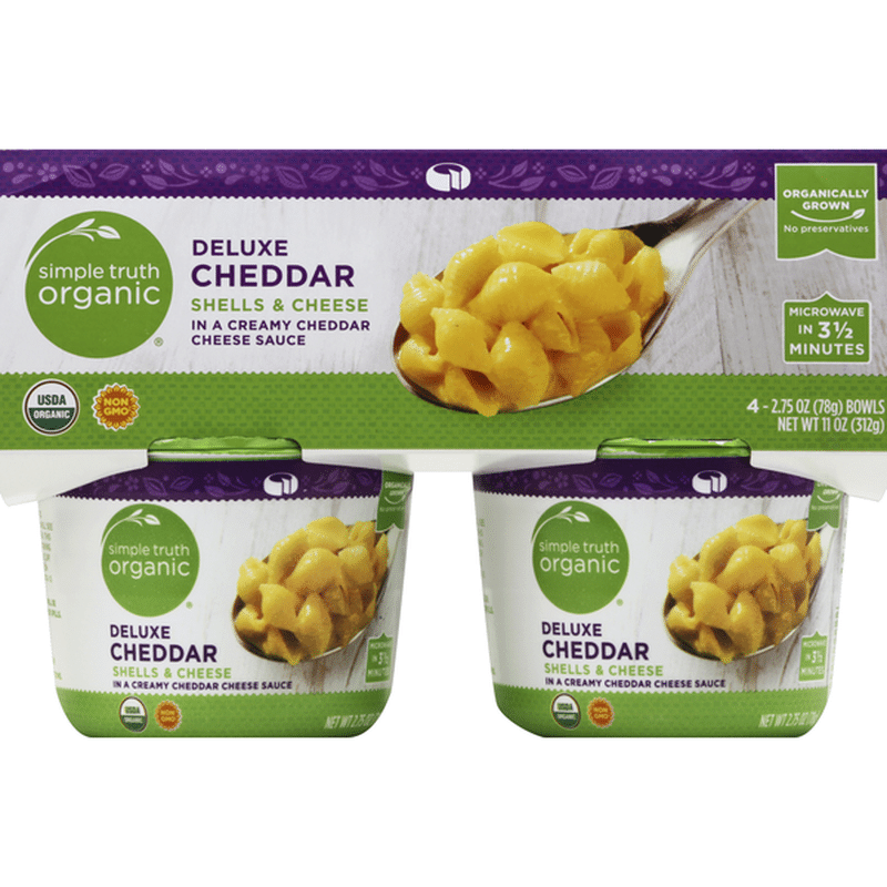 Simple Truth Shells & Cheese, Cheddar, Deluxe (4 each) Delivery or ...