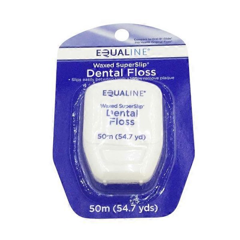 Equaline Waxed SuperSlip Dental Floss (50 m) - Instacart