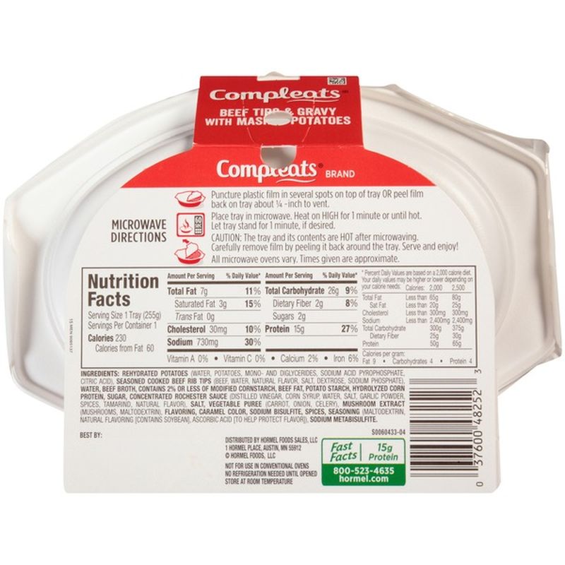 Hormel Beef Tips & Gravy with Mashed Potatoes (9 oz) - Instacart