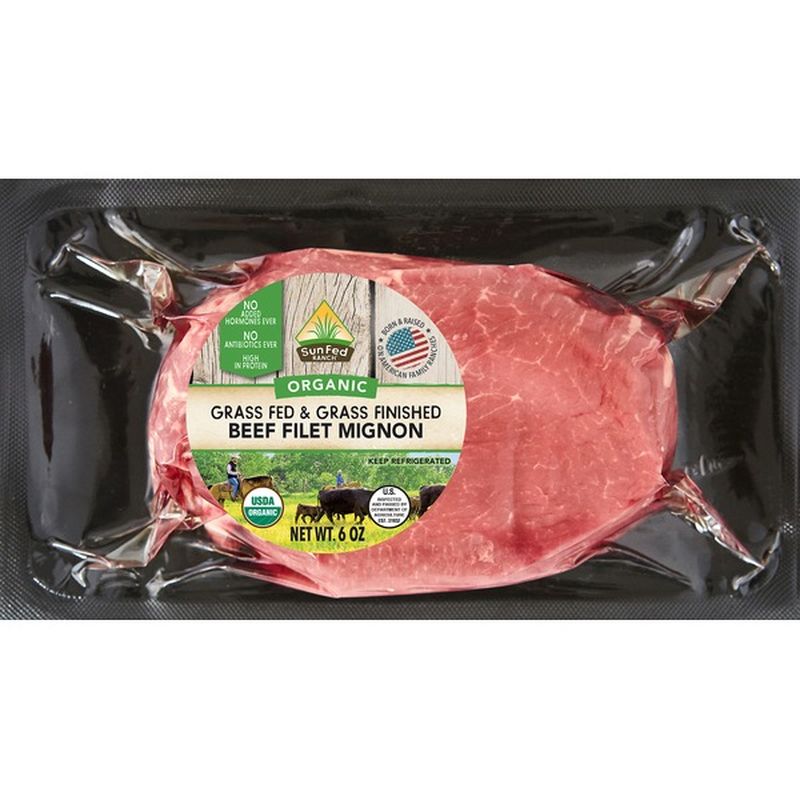 American Grass Fed Beef Filet Mignon (6 oz) - Instacart