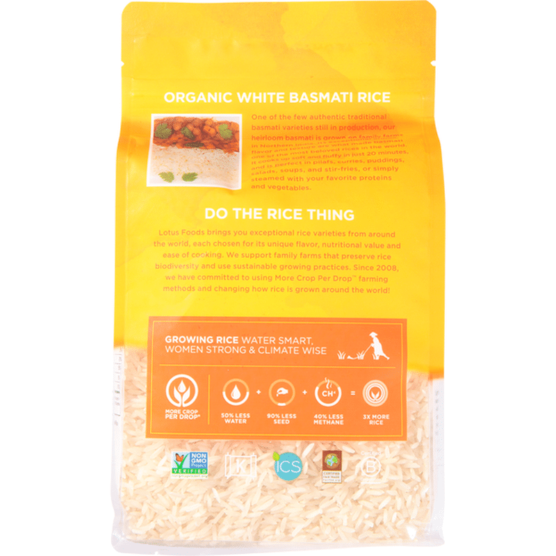 Lotus Foods Basmati Rice, Organic White (30 oz) - Instacart