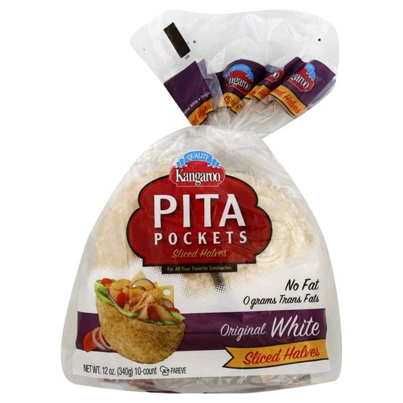 Kangaroo Precut White Pita Pocket Bread (12 oz) - Instacart