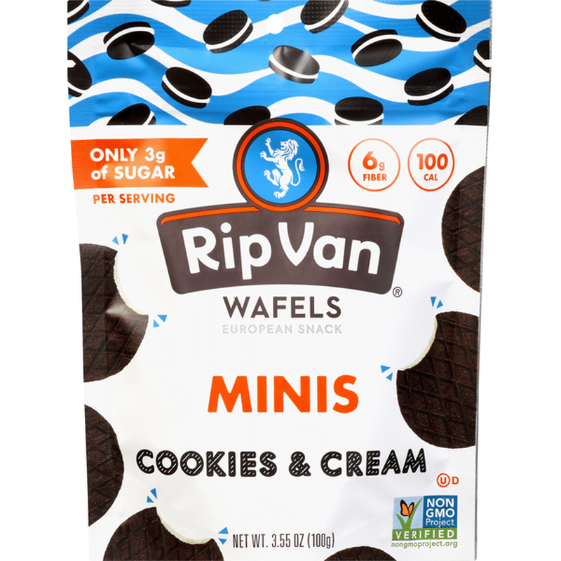 Rip Van Wafels, Cookies & Cream, Minis (3.55 oz) - Instacart