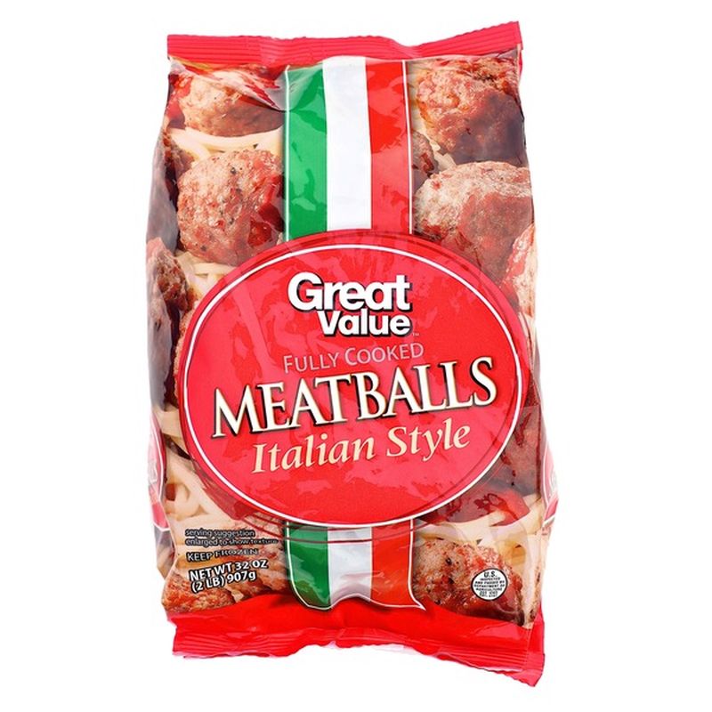 Great Value Meatballs, Fully Cooked, Italian Style (32 oz) - Instacart