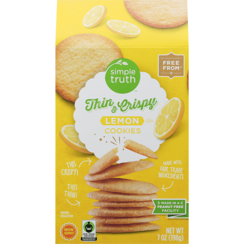 Simple Truth Cookies, Lemon, Thin & Crispy (7 oz) - Instacart