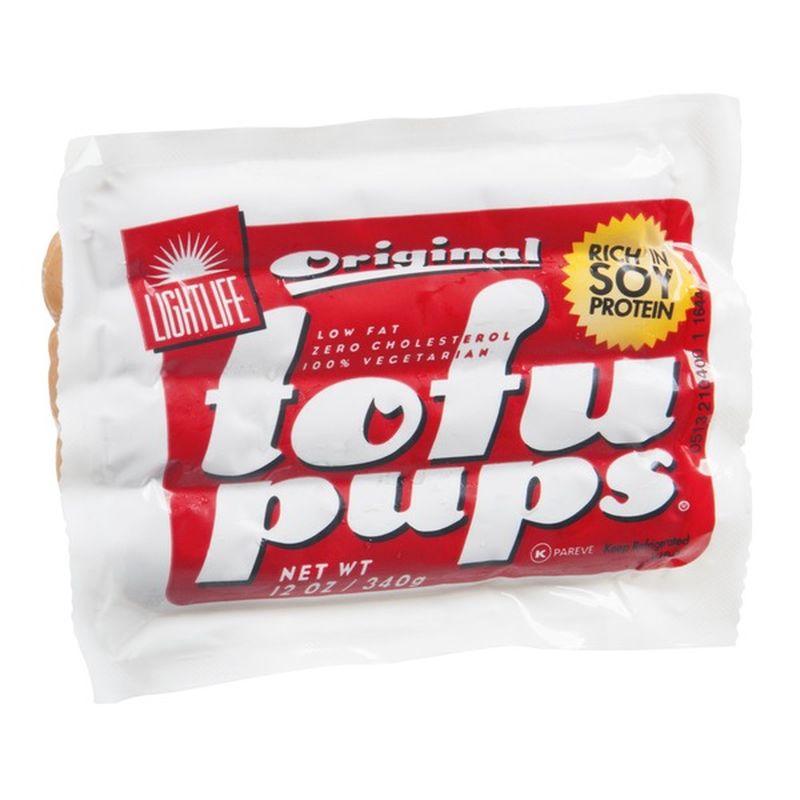 Lightlife Veggie Hot Dogs, Tofu Pups, The Original (12 oz) - Instacart