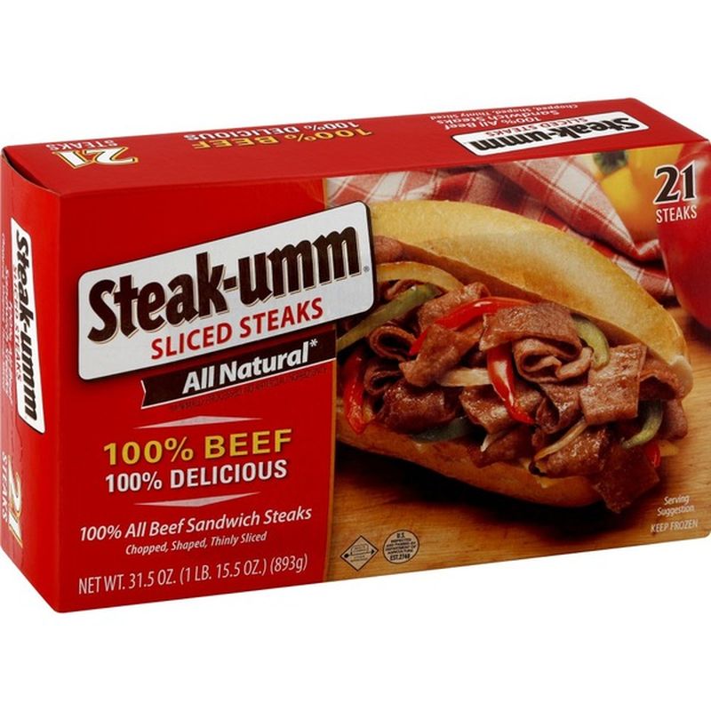 Steak-umm Steaks, Sliced (21 each) - Instacart