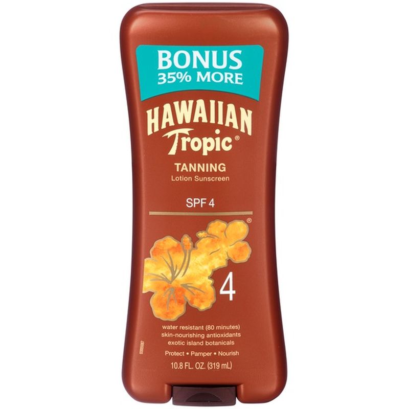 Hawaiian Tropic Lotion SPF 4 Sunscreen (10.8 fl oz) - Instacart