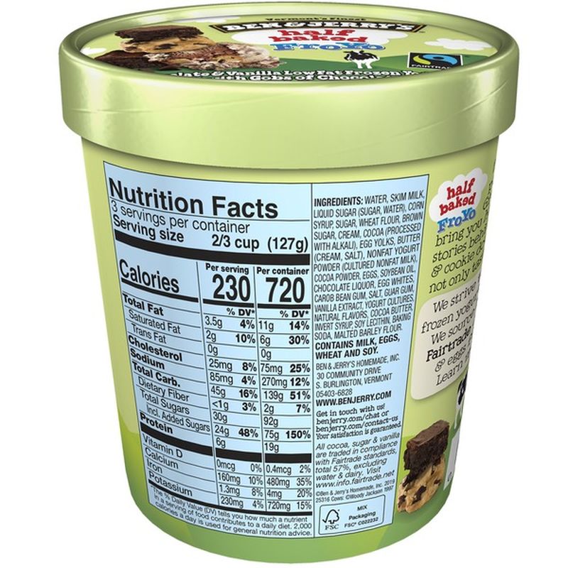 Ben And Jerrys Frozen Yogurt Half Baked® 1 Pt Instacart