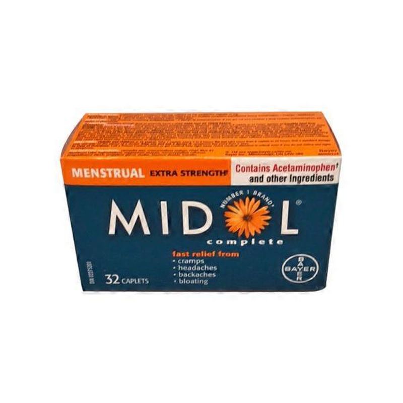 Midol Extra Strength Menstrual Fast Relief Caplets (32 ct) - Instacart