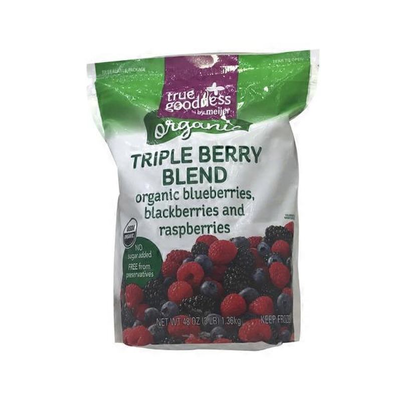 Meijer True Goodness Triple Berry Blend Organic Blueberries, Blackberries And Raspberries (48 oz ...