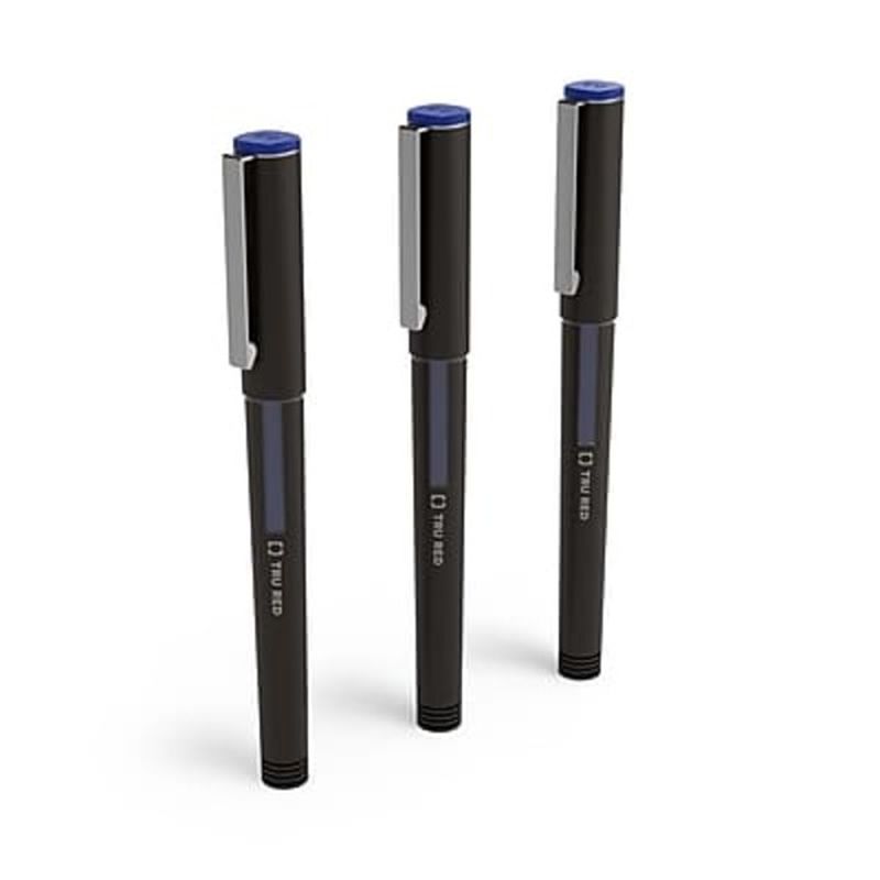 Tru Red TR57320 Blue Fine Point Rollerball Pens (3 ct) - Instacart