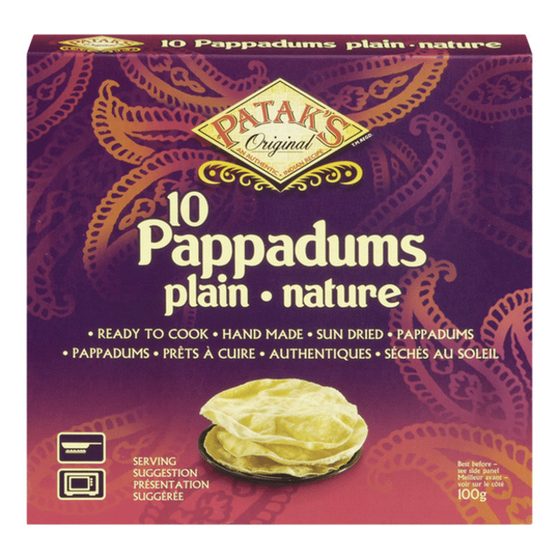 Patak's Plain Papadums (100 g) - Instacart
