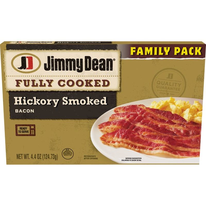Jimmy Dean Fully Cooked Premium Hickory Smoked Bacon, 4.4 oz. (4.4 oz ...