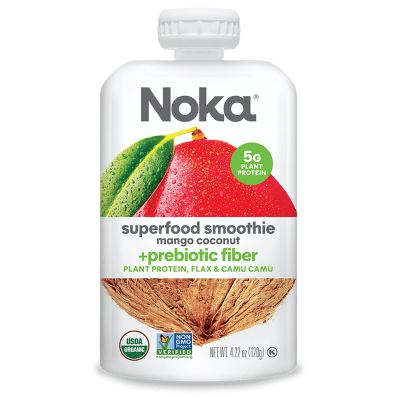 Noka Organic Superfood Fruit Smoothie Pouch, Mango Coconut (4.22 oz ...