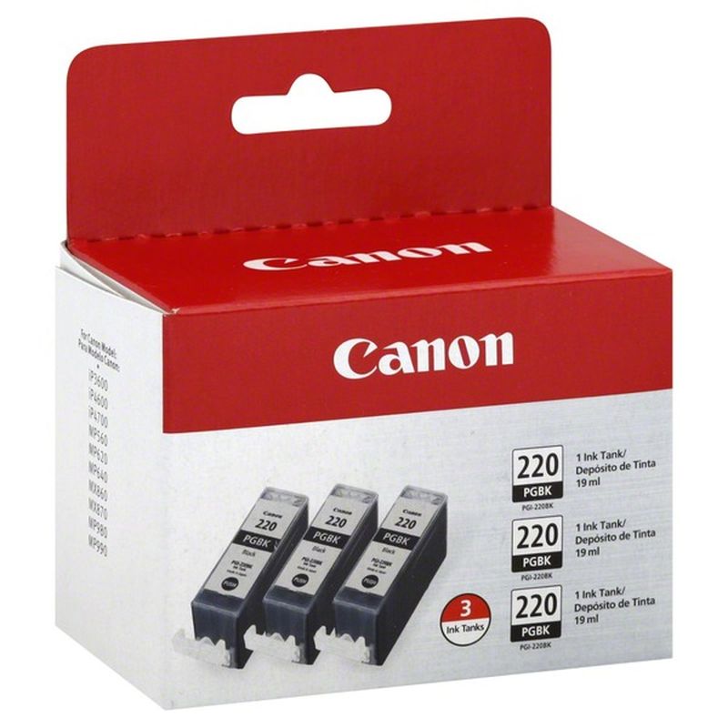 Canon Ink Tanks, 220 PGBK (3 ct) - Instacart