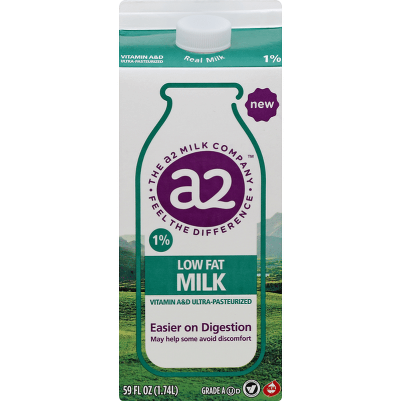 a2 Milk Milk, Low Fat, 1% (59 oz) - Instacart