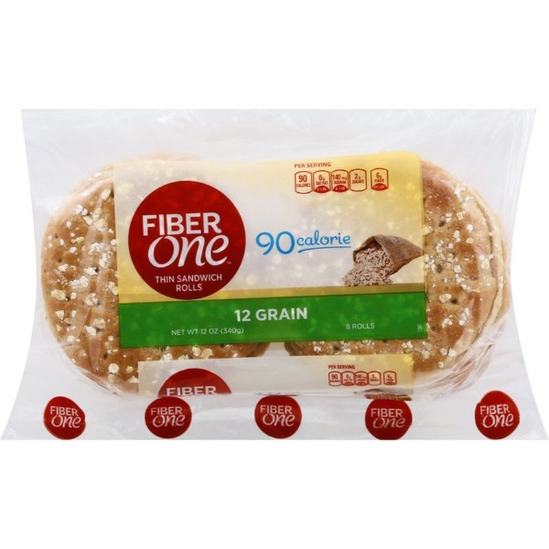 Fiber One 12 Grain Thin Sandwich Rolls (8 each) - Instacart
