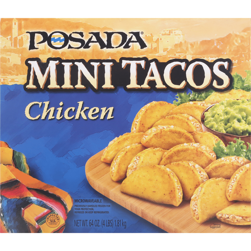 Posada Mini Tacos, Chicken (64 oz) - Instacart