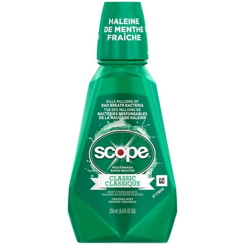 Scope Classic Mouthwash Original Mint Flavor 250 mL Oral Care (8.4 fl ...