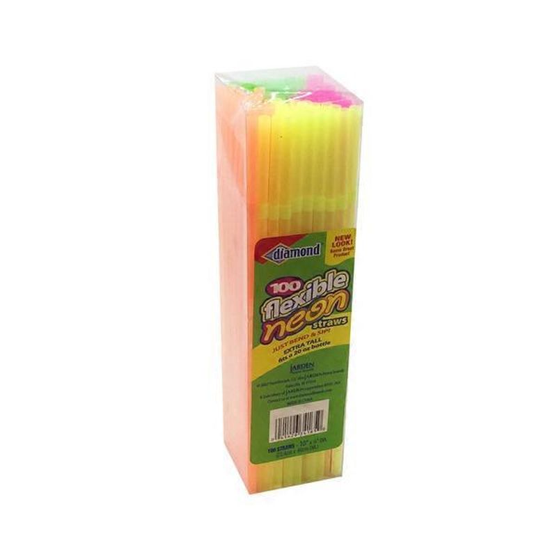 diamond flexible neon straws (100 ct) - Instacart