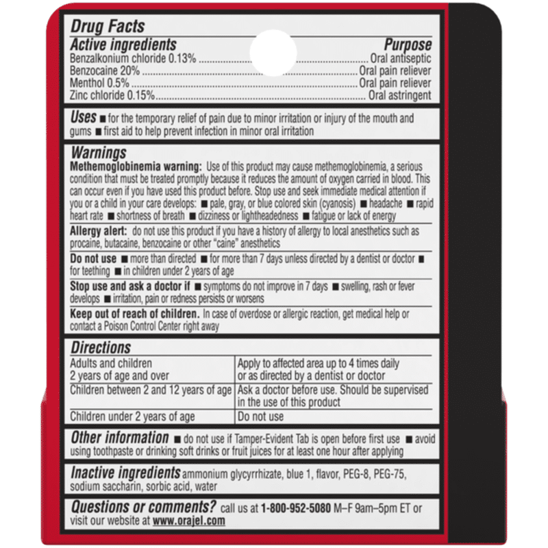 Orajel Medicated Toothache & Gum Instant Pain Relief Gel (0.25 oz ...
