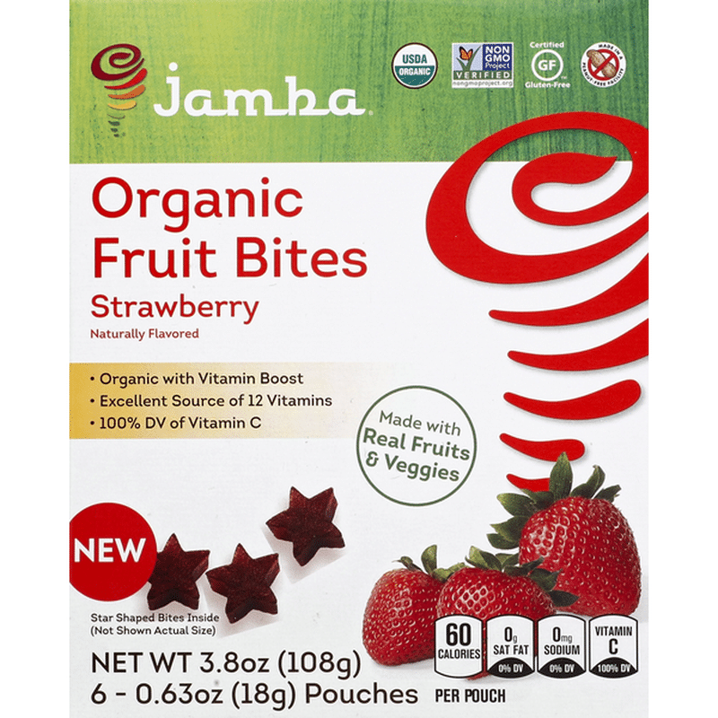 Jamba Fruit Bites, Organic, Strawberry (6 each) - Instacart