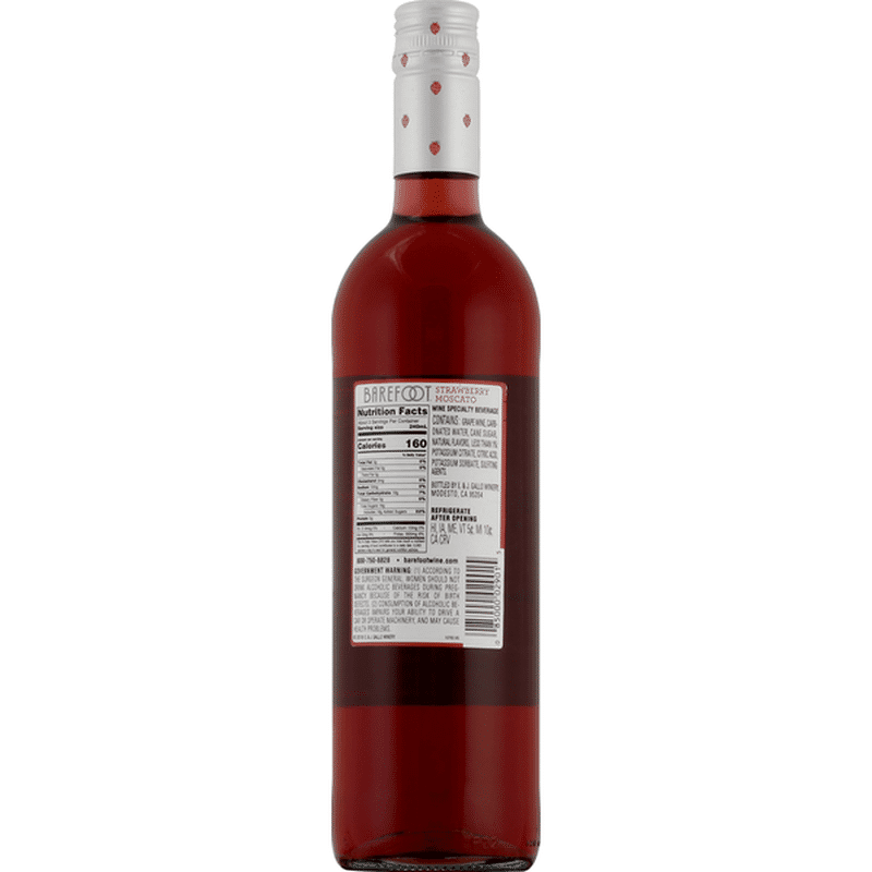 Barefoot Fruitscato Strawberry Moscato Sweet Wine (750 ml) - Instacart