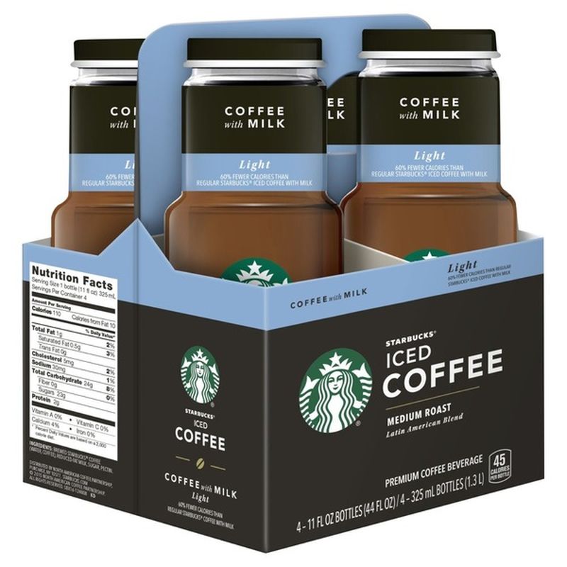 Starbucks Iced Coffee Medium Roast Coffee with Milk Light - (44 oz ...