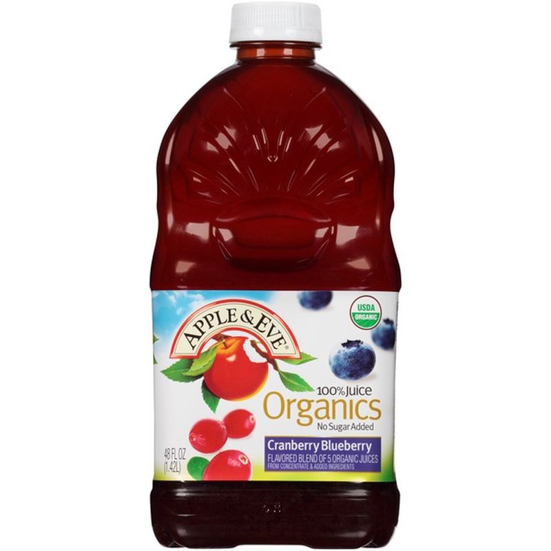 Apple & Eve Organics Cranberry Blueberry 100% Juice (48 fl oz) - Instacart