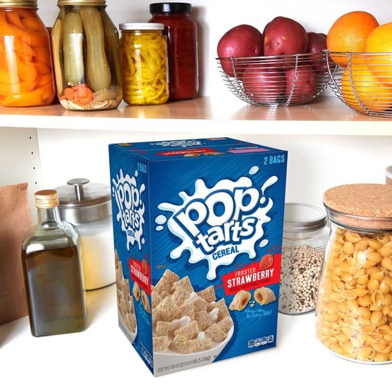 Kellogg's Pop-Tarts Breakfast Cereal Frosted Strawberry (40 oz) - Instacart