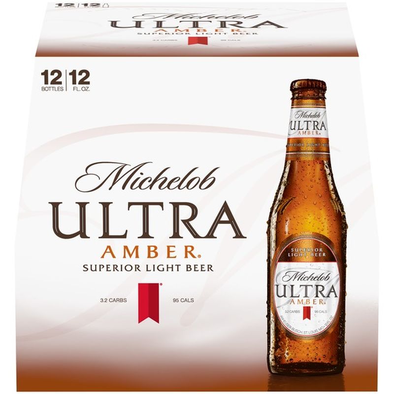 Michelob Ultra Amber Light Beer Bottles 12 Fl Oz Instacart