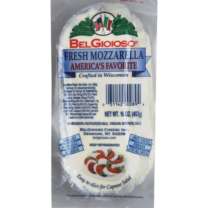 BelGioioso Fresh Mozzarella Log (1 lb) - Instacart