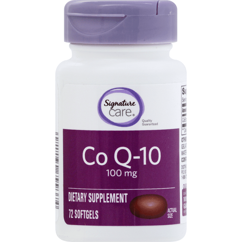 Signature Care CO Q-10, 100 mg, Softgels (72 each) - Instacart
