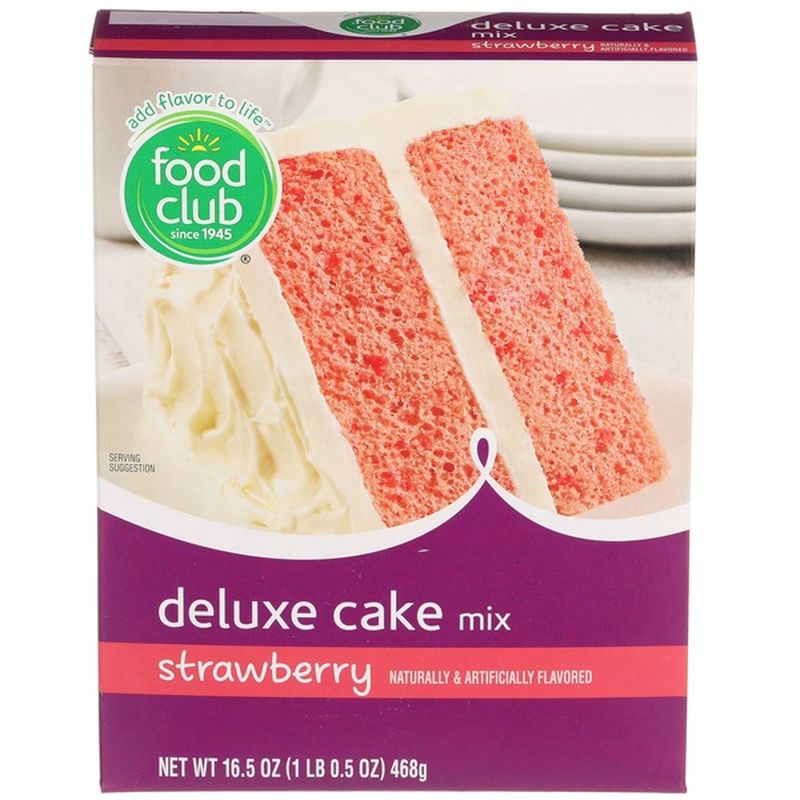 Food Club Cake Mix, Deluxe, Strawberry (16.5 oz) - Instacart
