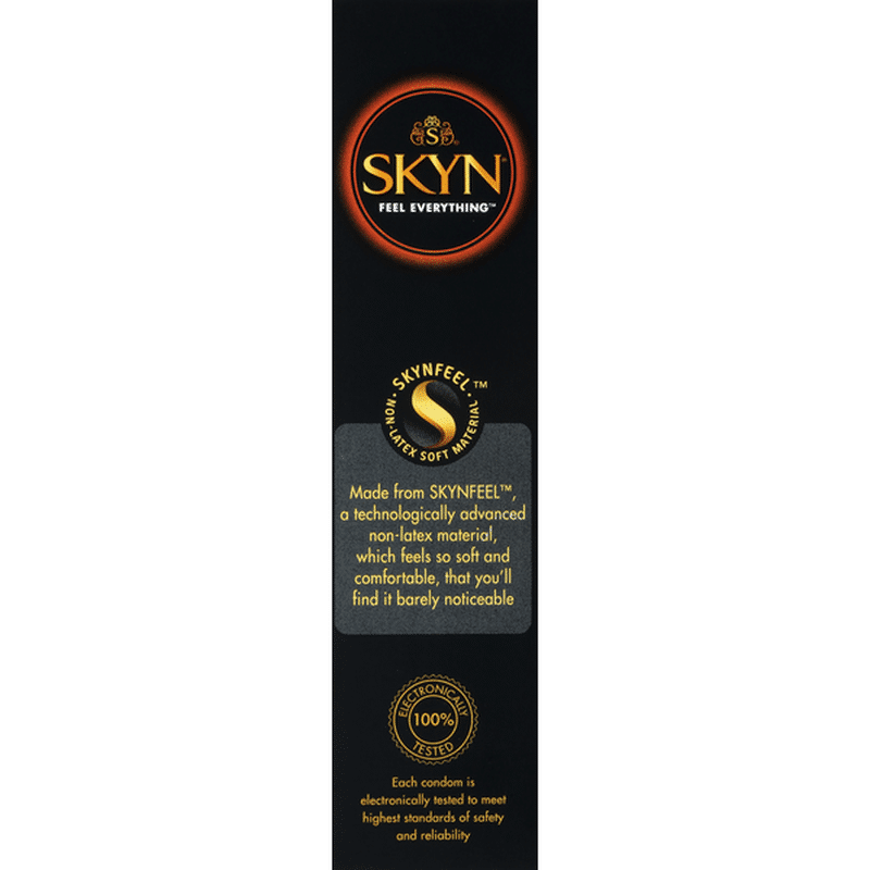 SKYN Skynn Premium Large Polyisoprene, Non-Latex Lubricated Condoms (12 ...