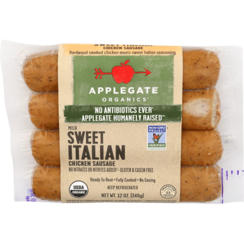 Applegate Organic Sweet Italian Dinner Sausage (12 oz) - Instacart