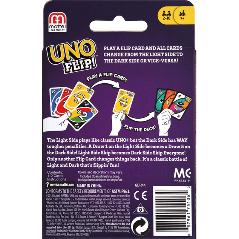 Uno Cards, Double Sided, Flip (1 each) from Publix - Instacart