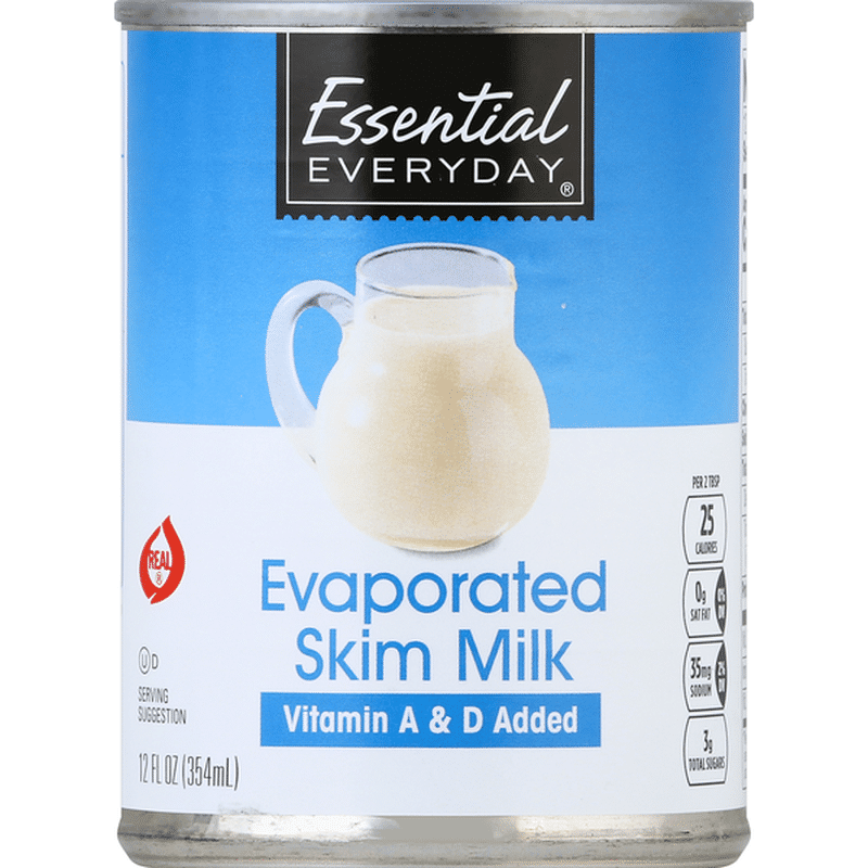 Essential Everyday Milk, Skim, Evaporated (12 oz) - Instacart