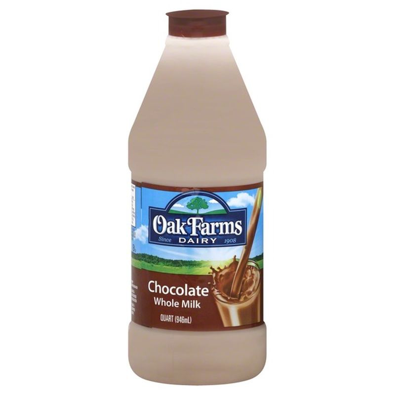 Oak Farms Milk, Whole, Chocolate (1 qt) - Instacart
