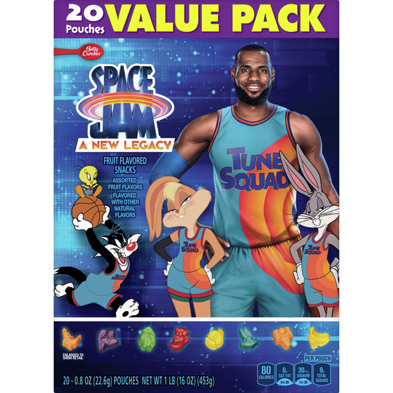 Space Jam: A New Legacy Fruit Snacks, Value Pack, 20 Count (16 oz ...