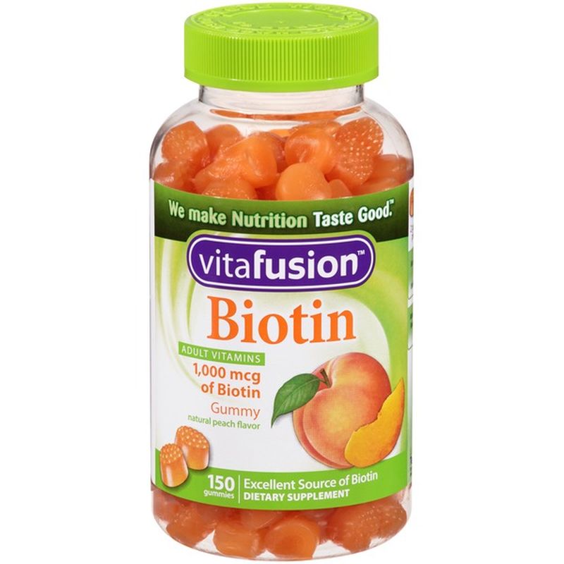 VitaFusion Adult Biotin 1,000mcg Gummies Dietary Supplement (150 ct ...