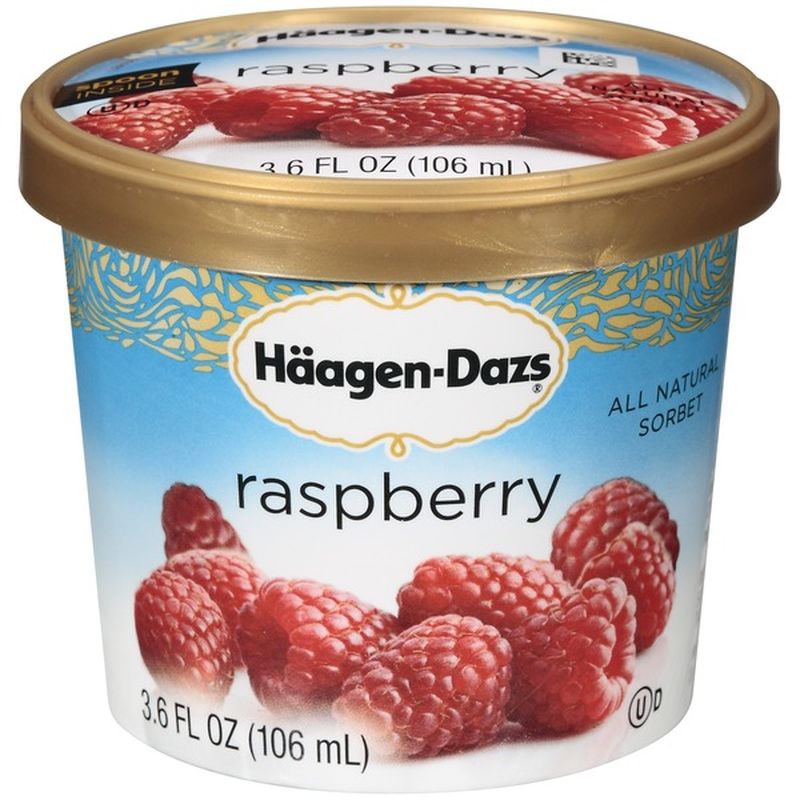 Haagen-Dazs Sorbet, Raspberry (3.6 oz) - Instacart