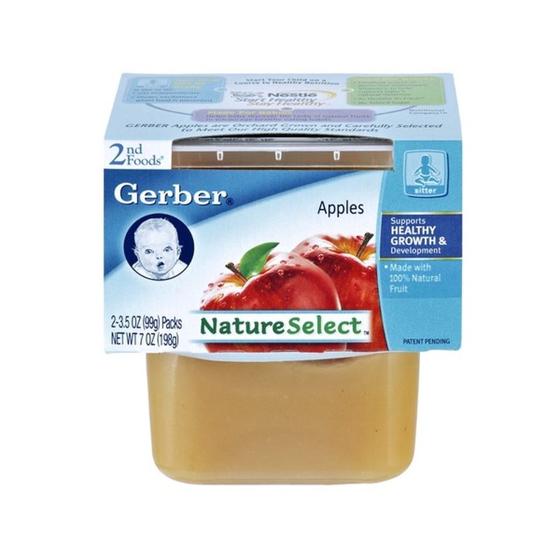 Gerber Nature Select 2nd Foods Apples - 2CT (7 oz) - Instacart
