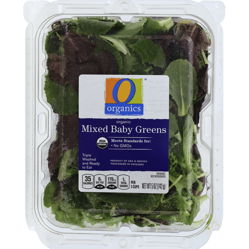 O Organics Baby Greens, Mixed, Organic (5 oz container) - Instacart