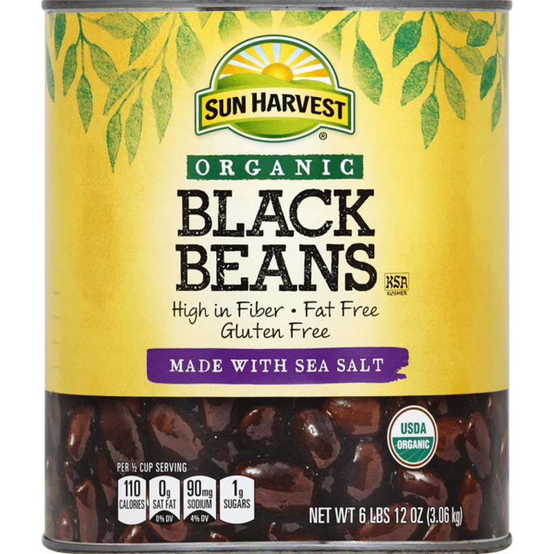 Sun Harvest Beans, Black, Organic (108 oz) - Instacart